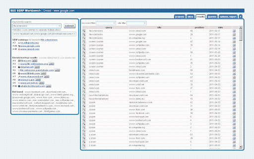 SEO SERP Workbench - 扩展迷