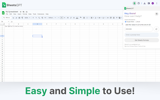 SheetsGPT – AI Google Sheets Formula Maker - 扩展迷